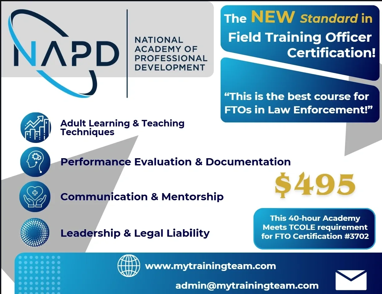 Field Training Officer Certification Academy - National Academy of ...